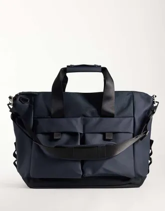 Rains Otaru wasserdichte kleine Weekender-Reisetasche in Marineblau