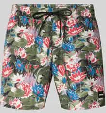 HUGO BOSS Regular Fit Badeshorts mit Allover-Muster Modell PIRANHA