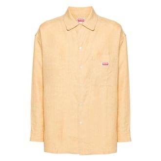 Kenzo Oversize LS Hawaiian Shirt - - Jackets - Herren - Orange - M