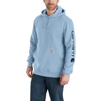 Carhartt Work in Progress Sweat-Shirt Courtes avec Logo et Manches mi-Longues Maillot de surv&ecirc;tement, Bleu Brouillard, XXL Homme