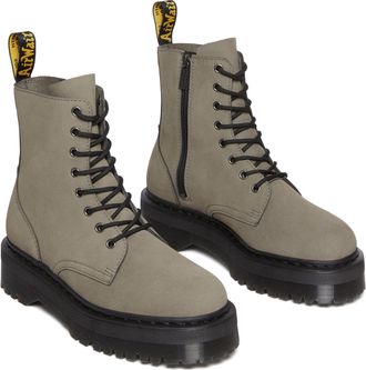 Dr. Martens Unisex 8 Eye Boots, Nickel Grey Milled Nubuck Wp, 36 EU