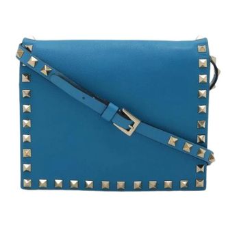 Valentino Pre-owned Leder Schultertasche - - Pre-owned - Damen - Blau - ONE SIZE