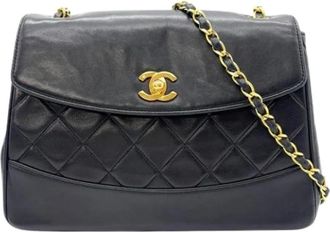 Chanel Sac bandouli&egrave;re vintage doccasion - Femme - Pre-owned - Noir - Taille: ONE Size