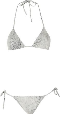 Federica Tosi Femme, Maillots de bain, Multicolore, Taille: 38 FR Bikini Triangolo Stampa Pitone