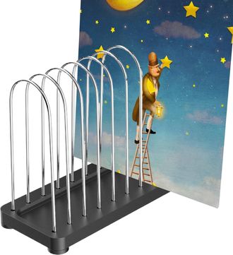 Generico Register - 10-stöckiger Metalltisch und Register | Eleganter Schreibtisch-Organizer für Vinyl, Zeitungen, Notizbücher, Bücher und Dokumente