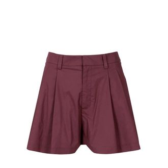 Federica Tosi Femme, Shorts, Violet, Taille: 40 FR Shorts en popeline pliss&eacute;e