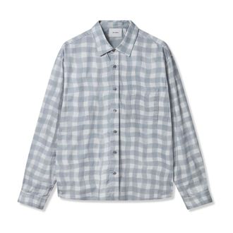 Axel Arigato Homme, Chemises, Bleu, Taille: XL Distort Gingham Shirt