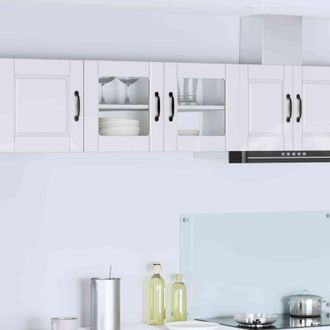 vidaXL vidaXL Armoire de cuisine avec &eacute;tag&egrave;re Blanc brillant 80 x 31 x 40 cm