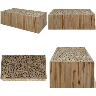 vidaXL Couchtisch Echtes Teakholz 90x50x30 cm - Teakholztresen - Esszimmertisch - Gartenm&ouml;bel - Outdoor M&ouml;bel - Loungetisch - Home & Living