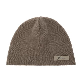 Jacquemus Bonnet Chevron - unisex - Accessoires - Beige - Taille: ONE Size