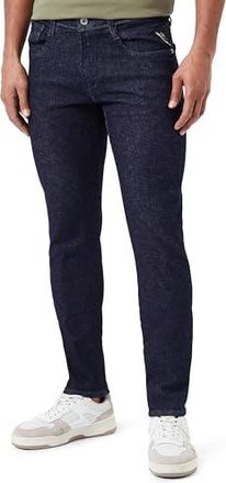 Replay Herren Jeans Anbass Slim-Fit mit Comfort Stretch, Bleu Fonc&eacute; 007 (Blau), 31W / 32L