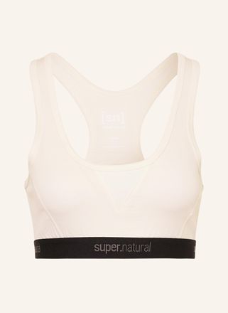 super.natural Sport-Bh tundra220 Semplice Mit Merinowolle weiss