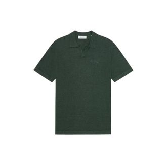 Les Deux Polo en maille Signature - Homme - Tops - Vert - Taille: XL