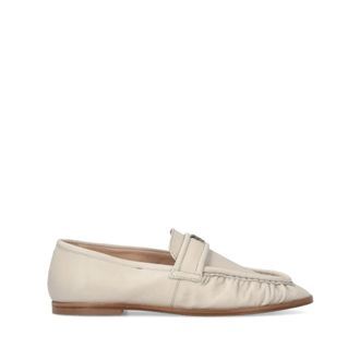 Pinko Beige Leder Loafers - L&auml;ssiger Stil - - Shoes - Damen - Beige - 37 EU