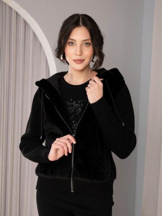 Passioni Fellimitatjacke &Uuml;bergangsjacke mit Kunstfellfront