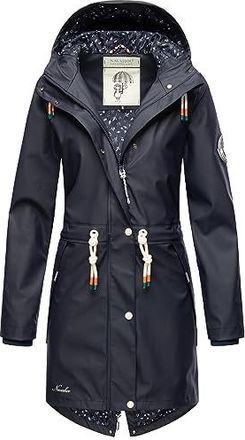 Navahoo Tropical Stormoo - Veste de Pluie - Veste de Transition - Parka Fonctionnelle - Manteau de Pluie - pour Femmes Marine M