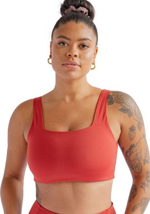 Girlfriend Collective Tommy Sports Bra, Womens Sports Bra Cropped, Square Neck, Without Padding and Underwire, Perfect for Boxing, Running, Training, Sizes XXS-6XL