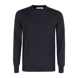 Paolo Pecora Pull &eacute;l&eacute;gant Col en G - Homme - Pulls - Bleu - Taille: XL