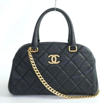 Chanel Sac &agrave; main en cuir Pre-owned - Femme - Pre-owned - Noir - Taille: ONE Size
