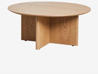 Sklum Sklum - Table basse ronde Ø80 cm en mdf Saonara naturel
