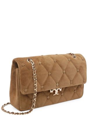 Tory Burch Suede Shoulder Bag - Brown