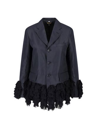 Comme Des Gar&ccedil;ons Einreihiger Blazer Mit R&uuml;schen