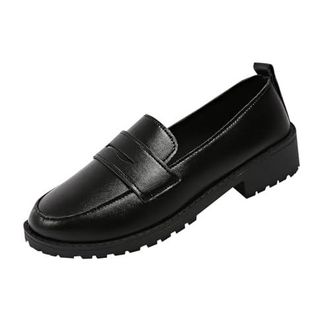Generic Mocassins habill&eacute;s pour femme - Couleur unie - Style r&eacute;tro britannique - Antid&eacute;rapants - Confortables - Style d&eacute;contract&eacute; - Pour affaires, bureau, loi