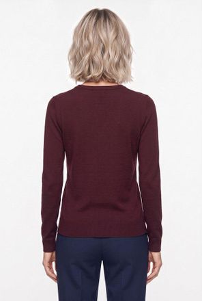 GANT Rundhalspullover WOOL COTTON C-NECK aus Wolle und Baumwolle