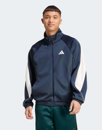 adidas Stadium - Haut de surv&ecirc;tement - Encre aurora / blanc cass&eacute;-Bleu marine