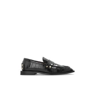 Ganni Femme, Chaussures, Noir, Taille: 37 EU Studs Square Toe Loafer