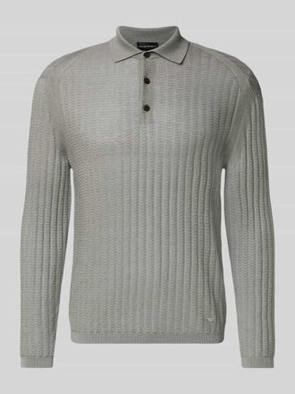 Emporio Armani Slim Fit Pullover aus Lyocell-Mix mit Schurwoll-Anteil