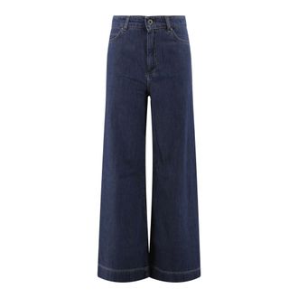 Max Mara Femme, Jeans, Bleu, Taille: 34 FR Pantalon en denim pour sorties du week-end