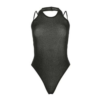 ADĀMO Andrea Adamo Femme, Tops, Noir, Taille: 38 FR Body Stretch en Viscose M&eacute;lang&eacute;e