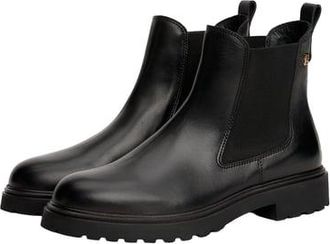 Tommy Hilfiger Chelsea-Stiefel aus Leder in Schwarz