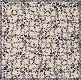 Loewe Femme, Accessoires, Beige, Taille: ONE Size Foulard en soie