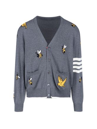 Thom Browne Birds And Bees Cardigan