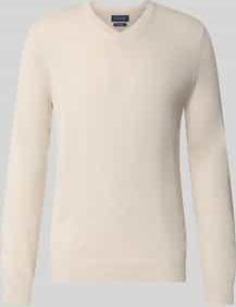 Christian Berg Strickpullover aus Woll-Mix mit V-Ausschnitt