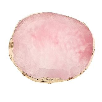 Harilla Art Kosmetikplatte Achat Untersetzer Cup Mat Anh&auml;nger, 90 x 80 mm