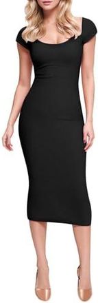 Generic 2026 Robe amincissante &agrave; la mode pour femme, robe longue et ajust&eacute;e c&ocirc;tel&eacute;e &agrave; une ligne, Noir, M