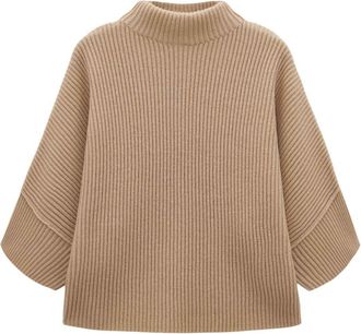 someday Damen Pullover | Verk&uuml;rzter Strickpullover TALJA Loose aus Woll Mix Soft Oat, S