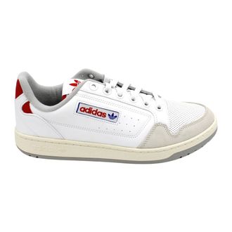 adidas Homme, Chaussures, Blanc, Taille: 44 2/3 EU Baskets en Cuir avec Inserts en Daim Semelle en Caoutchouc