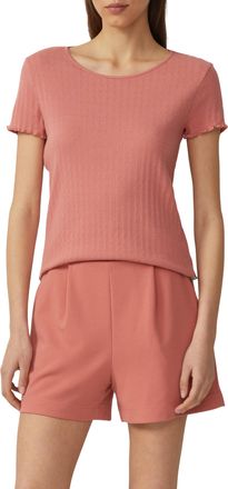 QS by s.Oliver T-Shirt mit Ajour-Muster