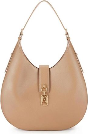 Elisabetta Franchi Femme, Sacs, Beige, Taille: ONE Size Sac Hobo Rond avec Charme