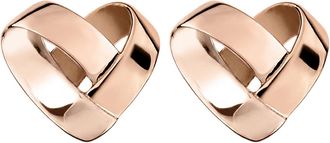 Edenly Origami Herz Ohrstecker - 750er Ros&eacute;gold (18 Karat)