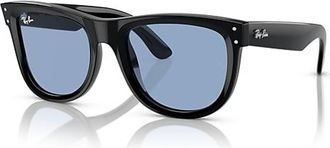 Ray-Ban Wayfarer Reverse Sonnenbrillen Schwarz Fassung Blau Glas 53-20