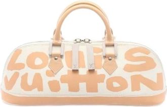 Louis Vuitton Sac &agrave; main Pre-owned Alma Horizontal Monogram Graffiti en cuir - Femme - Pre-owned - Beige - Taille: ONE Size