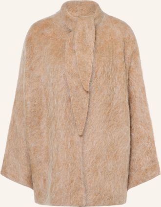 Mrs & Hugs Mrs & Hugs Strickjacke Mit Schluppe Und Mohair beige