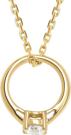 Edenly Anhänger Cutie Ring - 9 Karat Gelbgold und synthetischer Diamant