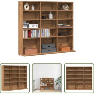 vidaXL DVD-Regal - CD-Regal Artisan-Eiche 100x23x89,5 cm Holzwerkstoff