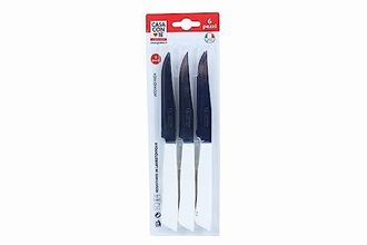 Pratesi Packung mit 6 Messer BIST.cm.11 Weiss I CLASSICI LINE, 18/8 Edelstahl, Multicolour, One Size